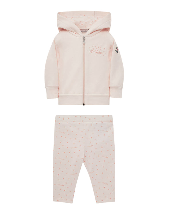 Moncler Kids Enfant Baby Girls Pink Logo Tracksuit
