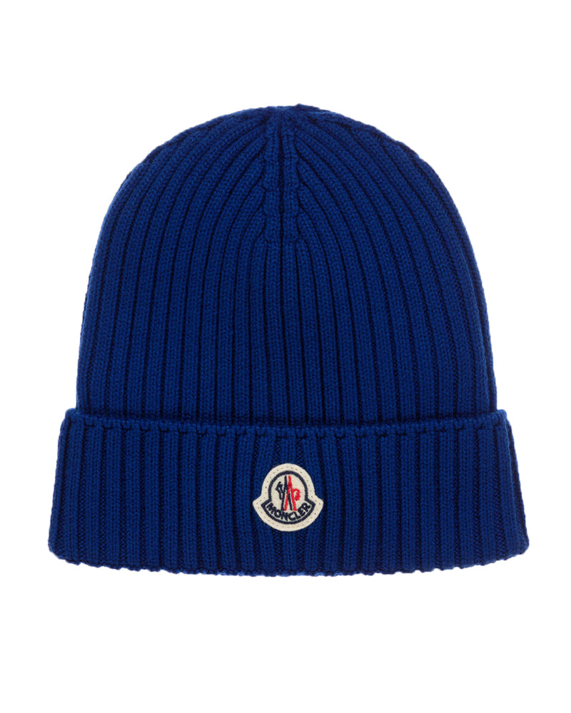 Moncler Enfant Boys Blue Knit Hat