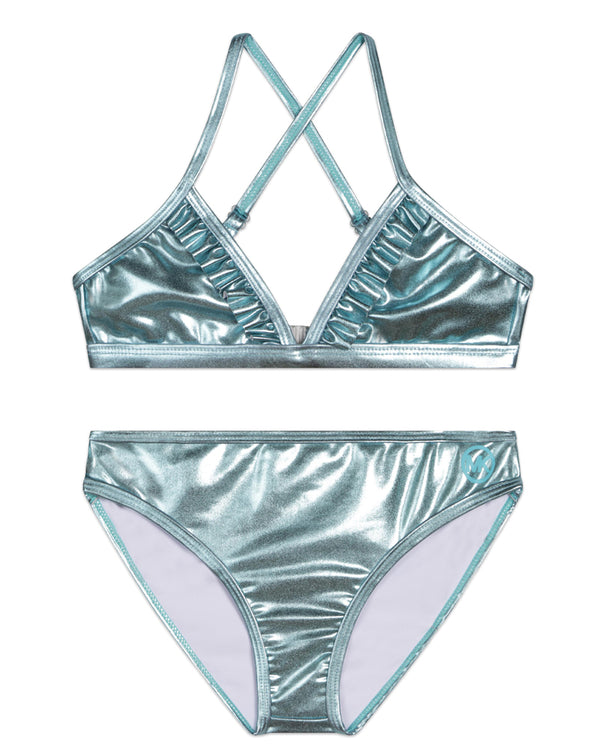 Michael Kors Kids Girls Blue Bikini
